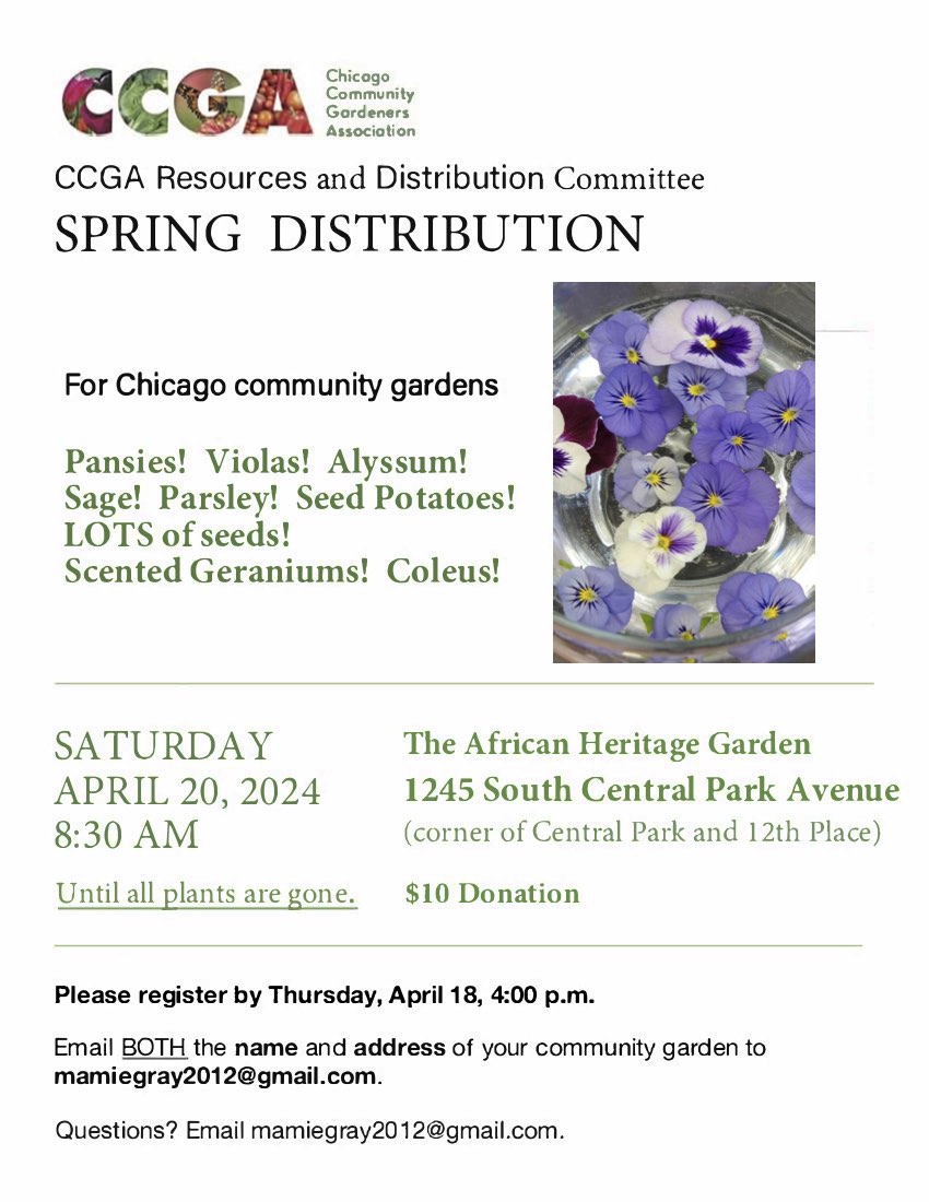 Resources Spring Distribution - Chicago Community Gardeners Association